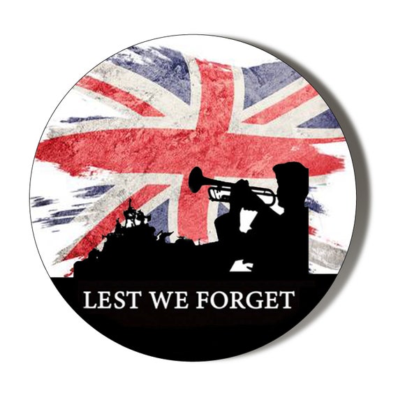 LEST WE FORGET Navy Button Badge 4 Various Sizes Available | Etsy