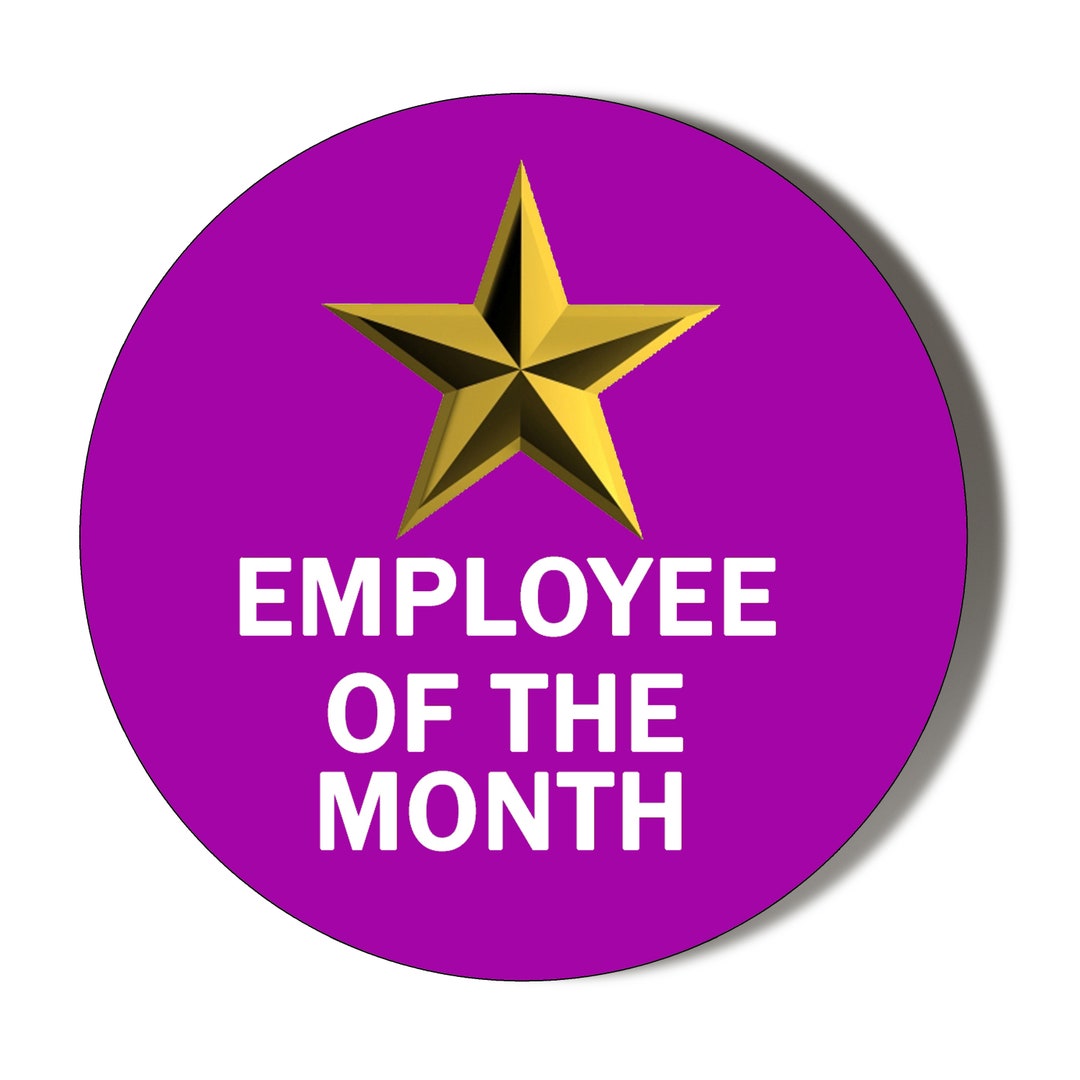 Employee of the Month Badge Purple 4 Various Sizes Available - Etsy