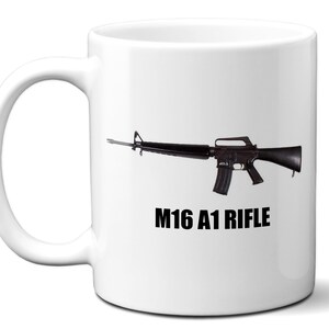 M16 A1 Machine Gun US Army Specification Heavy Ceramic Mug 2 Various ...