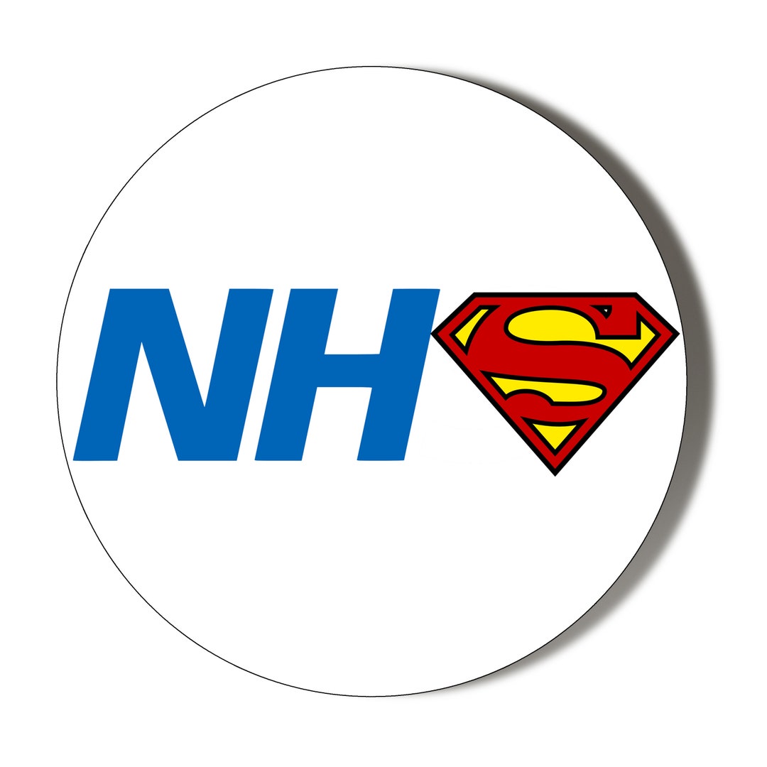 Insignia de botón blanco NHS SUPERHERO 4 tamaños disponibles - Etsy España
