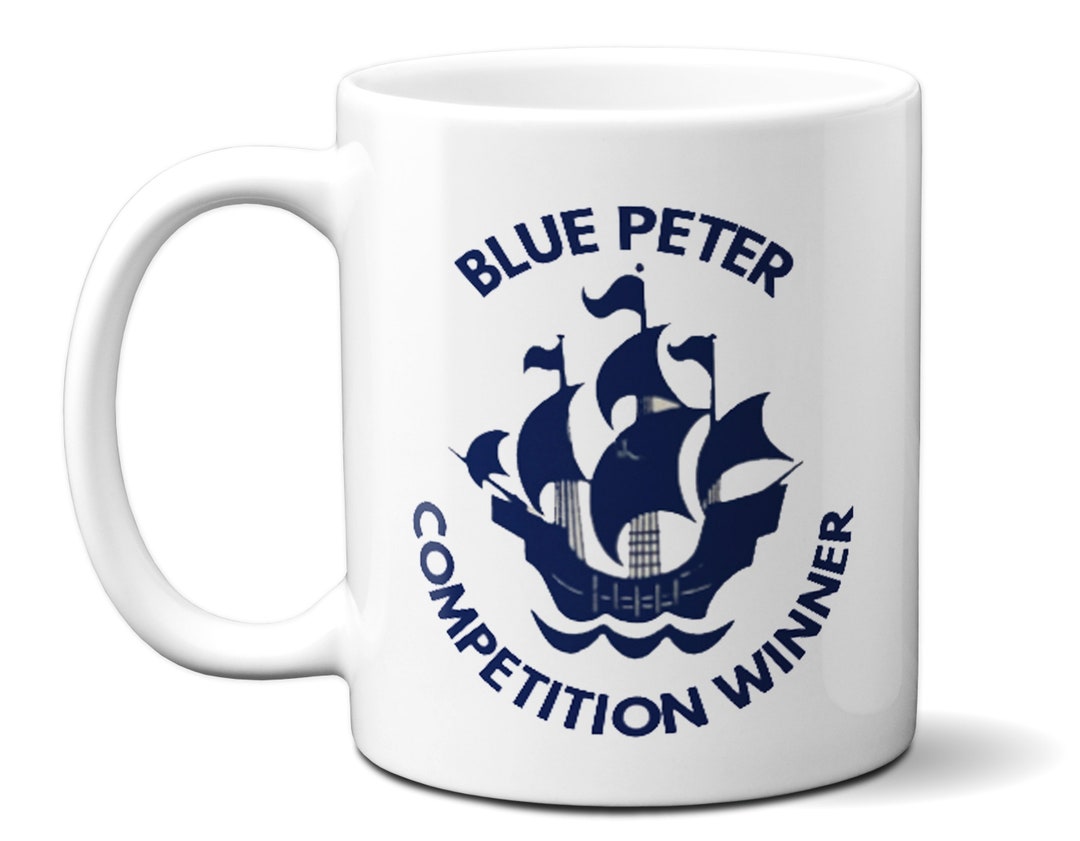 BLUE PETER Competition Winner Blue Crest Heavy Ceramic Mug 2 Various ...
