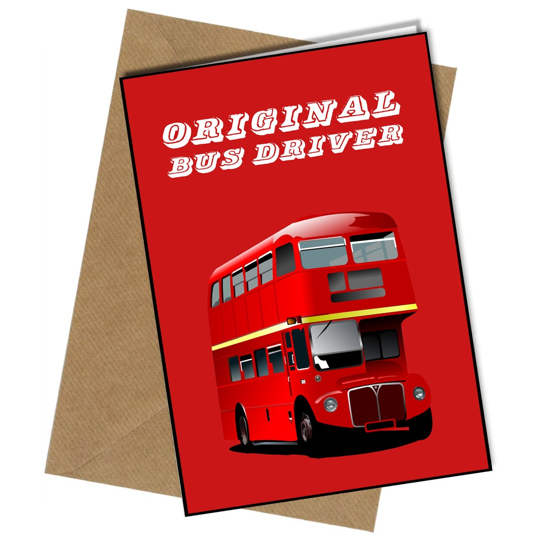 Route Master Bus Red Retro Greeting Card A5 With Badge or Keyring 6 ...