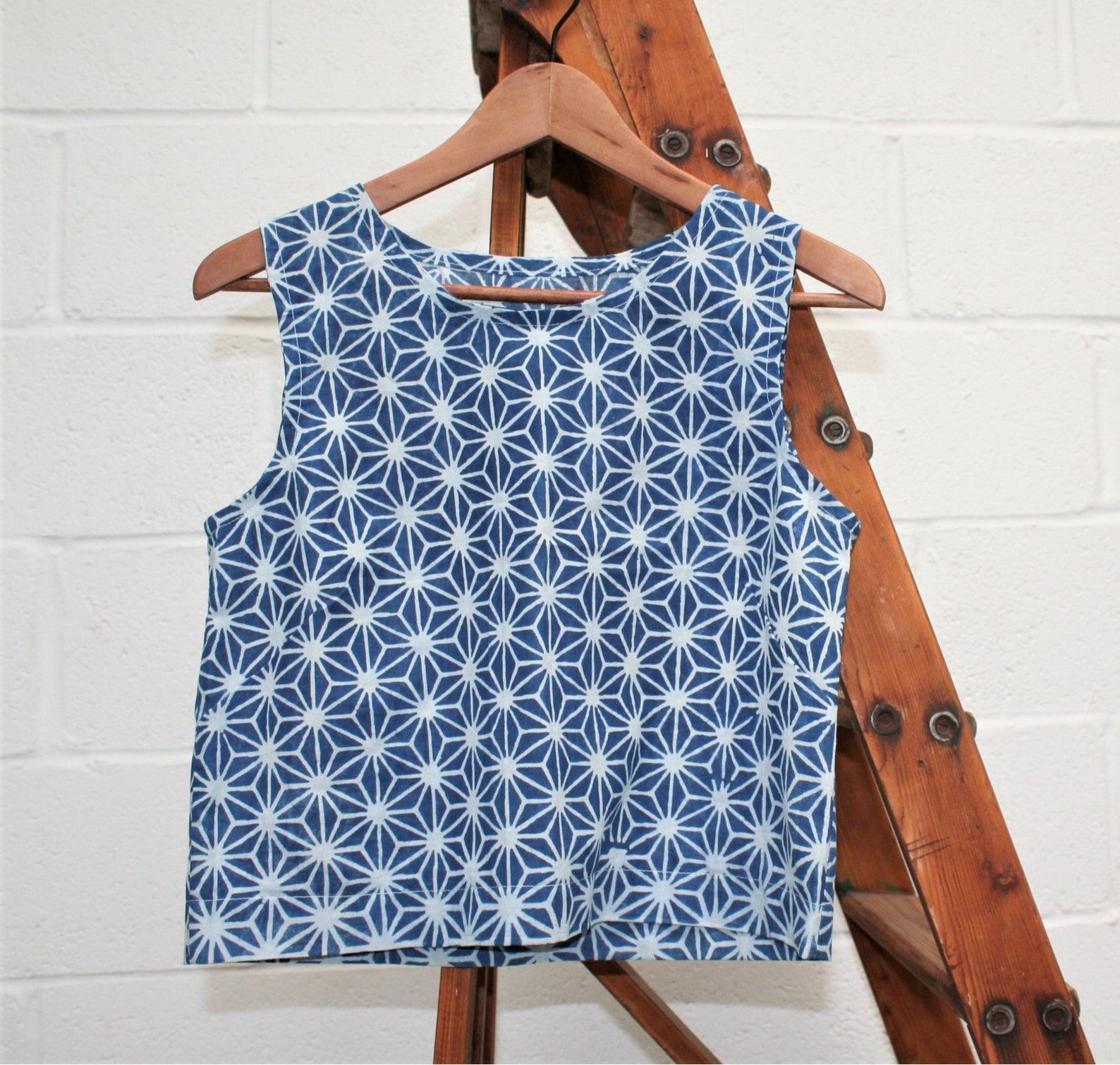 Sleeveless Top / Crop Top / Indian Block Print / Indian Fabric Top ...
