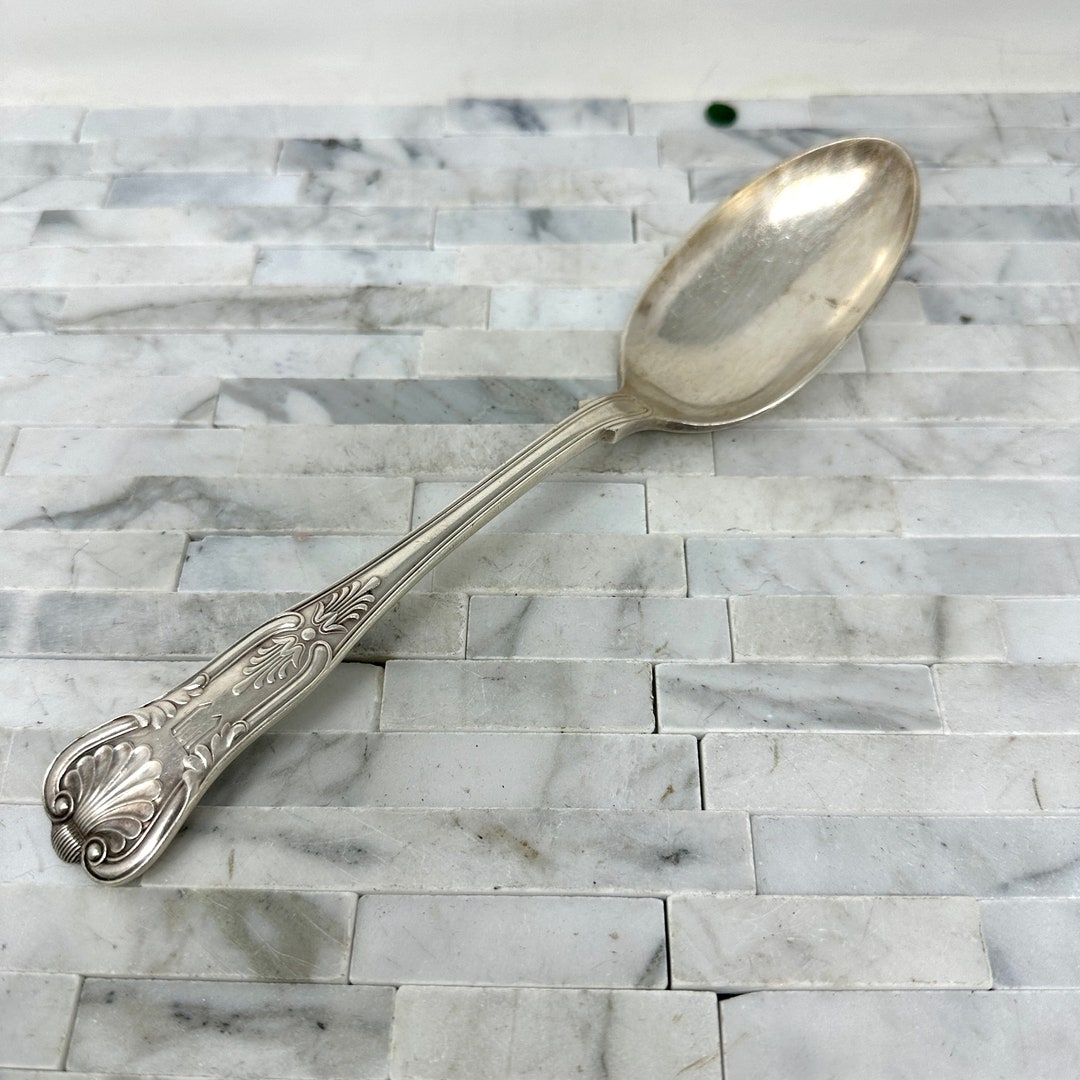Smith Silver Co Kings Pattern Silver Plate Vegetable Serving Spoon ...