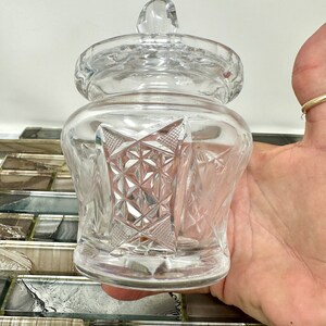 Crystal Jam Jelly Jar With Lid, Vintage Etched Roses Glass Jam ...