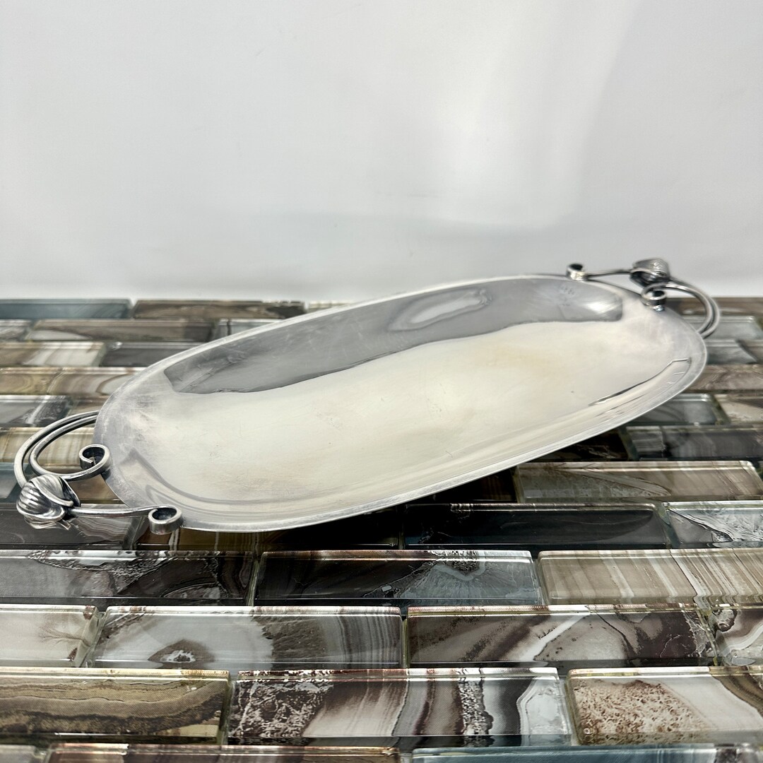 Dragsted Denmark Silverplate Oval Tray Vintage Danish Tray - Etsy