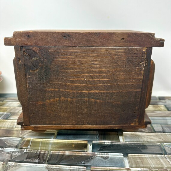 Rustic 3 Drawer Wood Treasure Chest Jewelry Box, Rust… - Gem