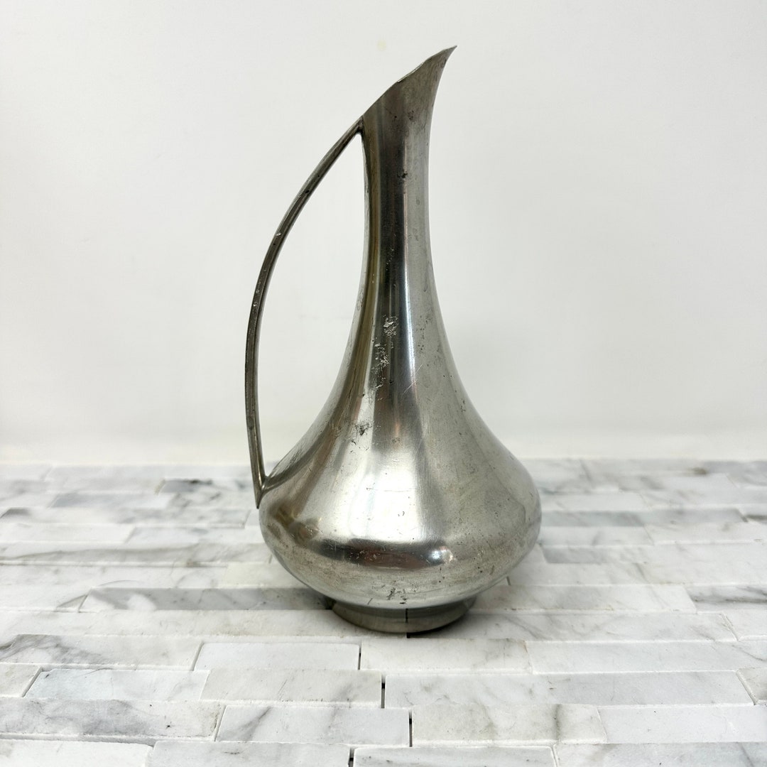 Vintage Sigg Pewter Pitcher, Simple Modern Minimalist Swiss 7 ...
