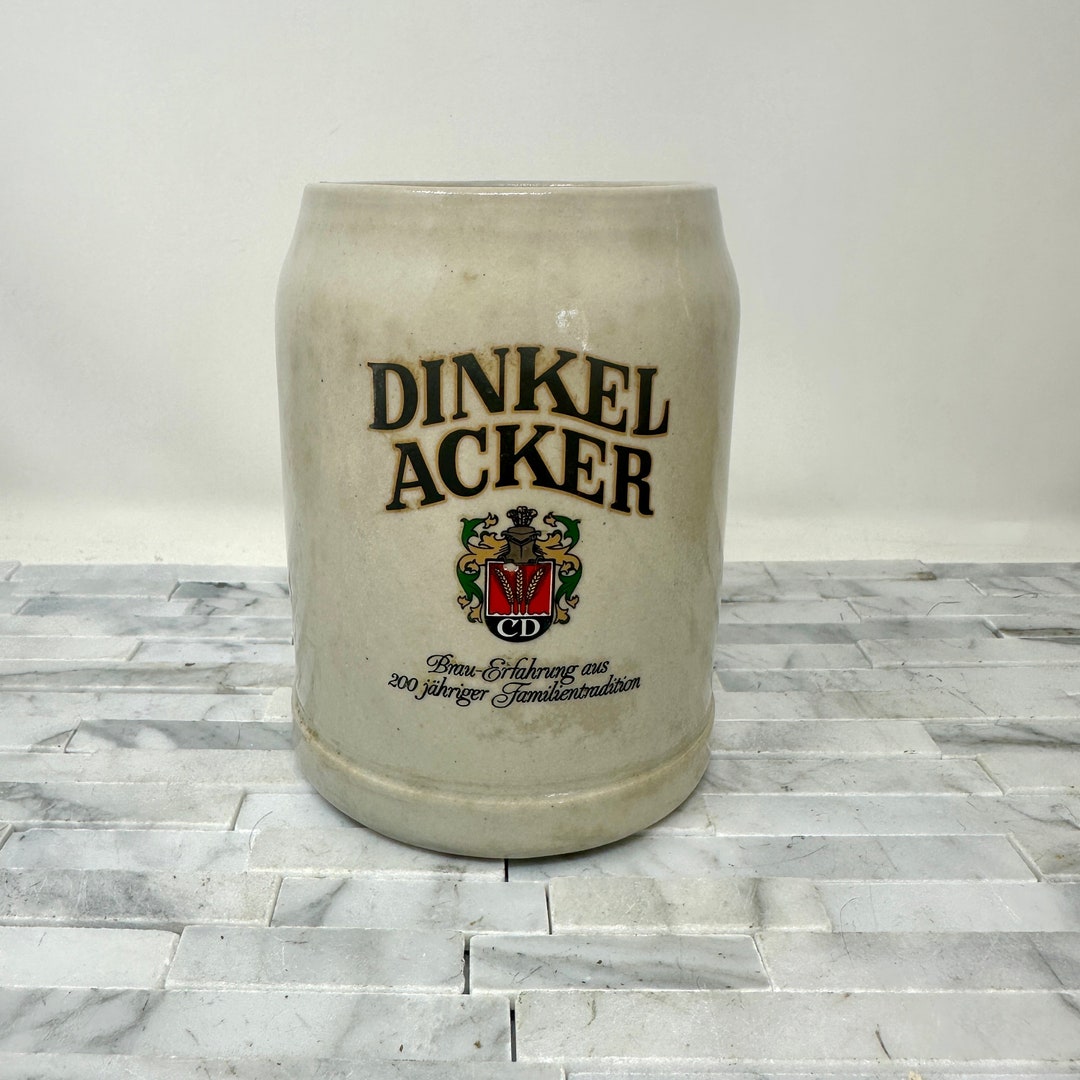 Dinkel Acker Stoneware German Beer Stein, Vintage Pilsner 21 Oz Stone Mug, Beer Lover Gift Idea ...