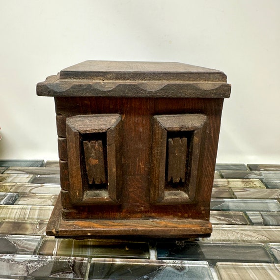 Rustic 3 Drawer Wood Treasure Chest Jewelry Box, Rust… - Gem