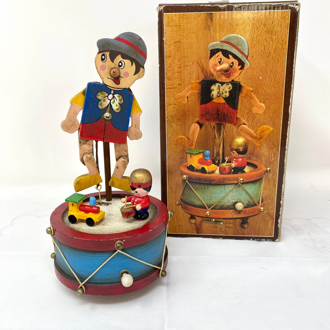 Enesco Dancing Pinocchio Music Box Vintage 1980s Animated Old - Etsy