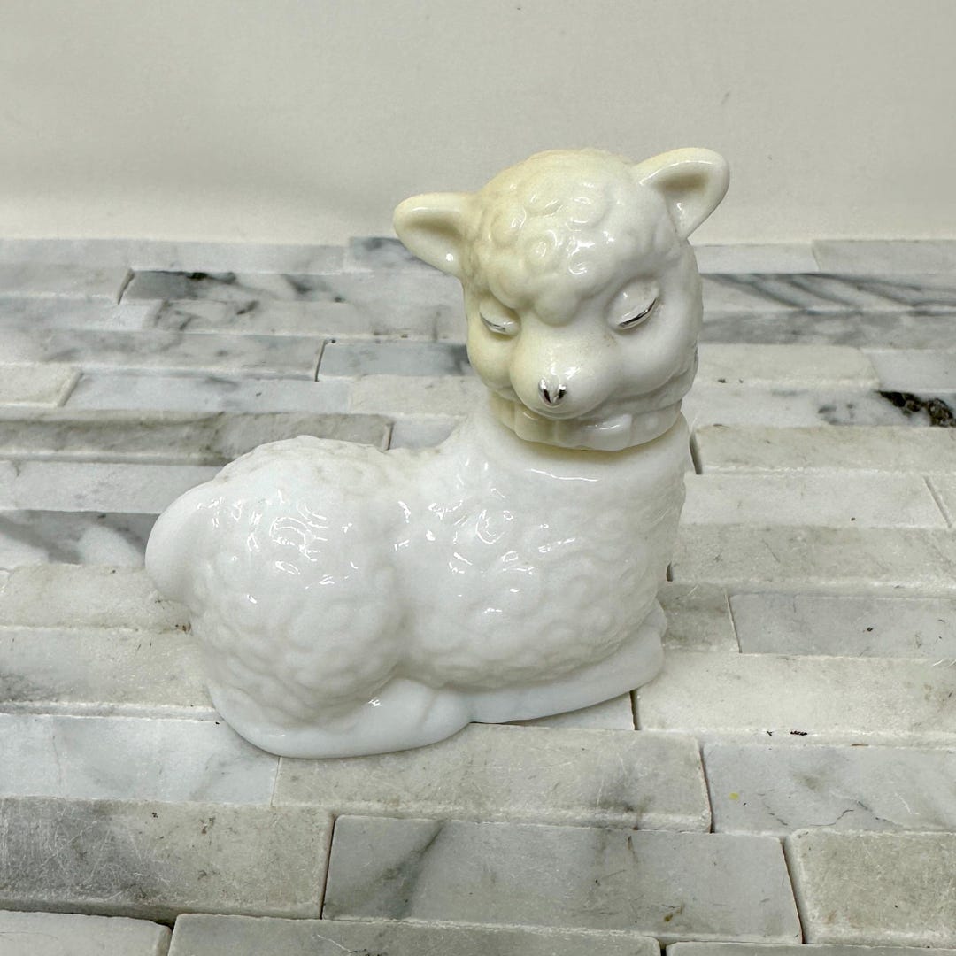 Avon White Sweet Honesty Lamb Perfume Bottle Empty, Vintage 1970s White ...