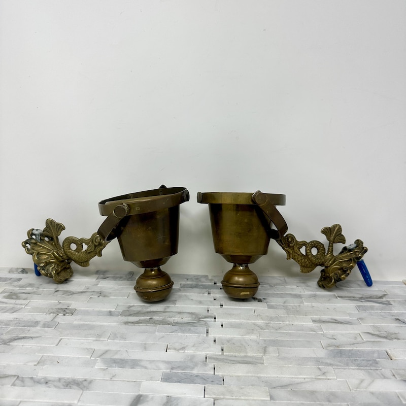 Pair Wall Planter Gold - Etsy