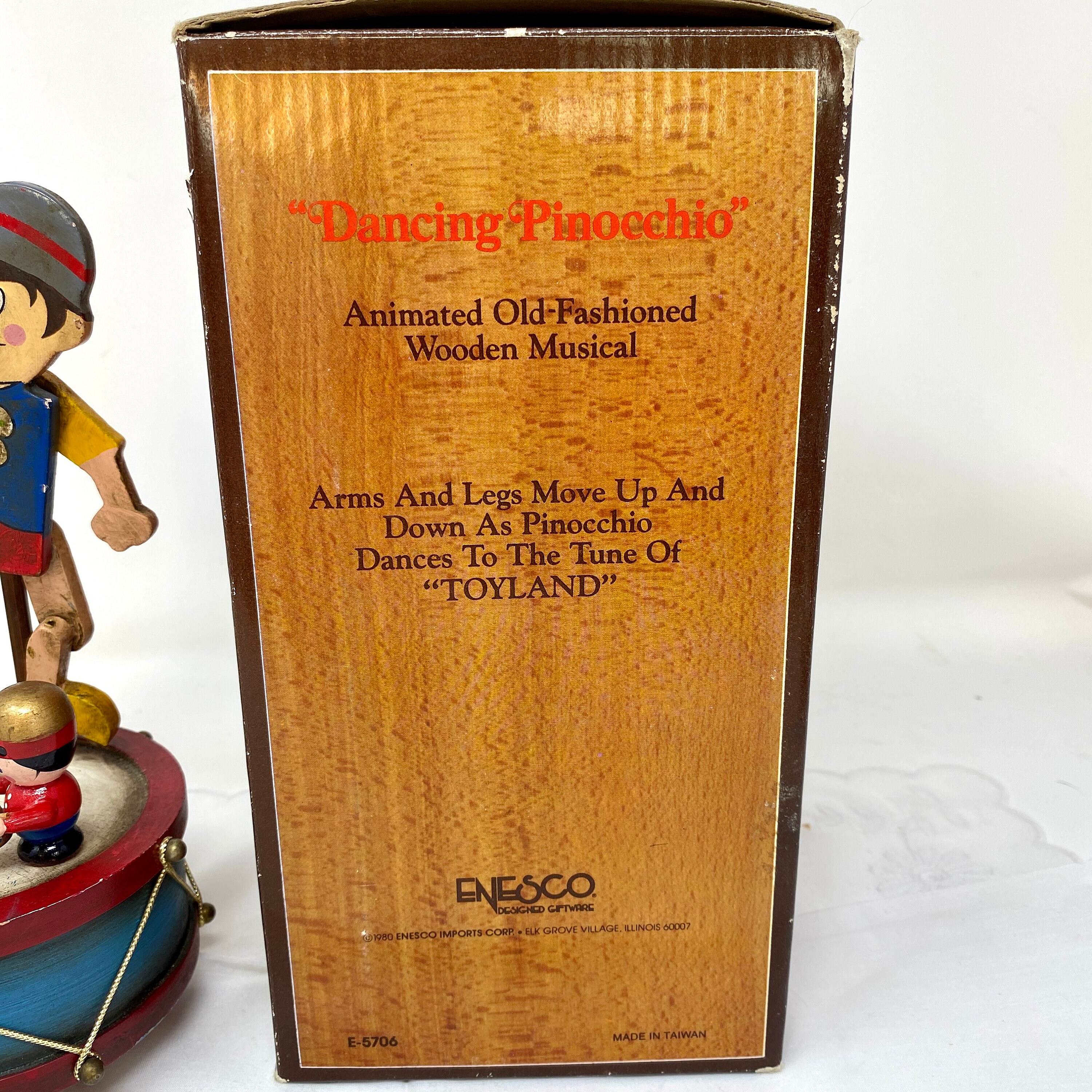 Enesco Dancing Pinocchio Music Box Vintage 1980s Animated Old - Etsy