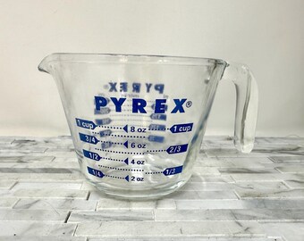 PYREX 1 Cup Measuring Cup 508, Vintage 1970s Corning 508 D Handle Clear ...