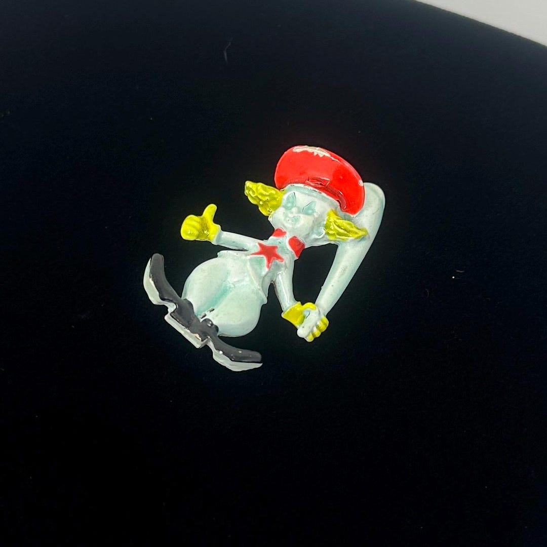 Mid Century Tortolani Enamel Clown Pin Brooch , Vintage Gold Tone Blue ...
