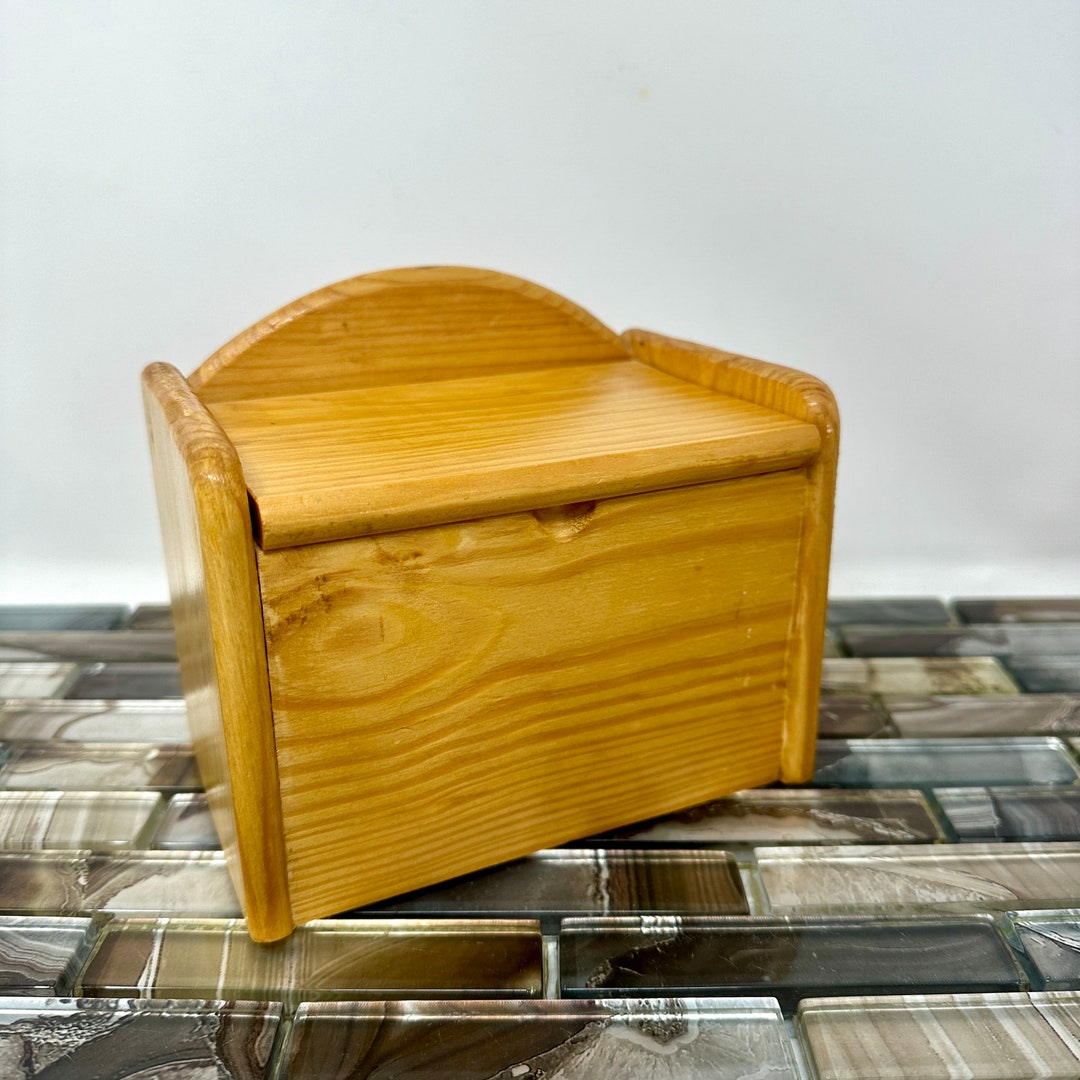 Vintage Wood Recipe Card Index Box, Vintage Light Blond Wood Recipe Box ...