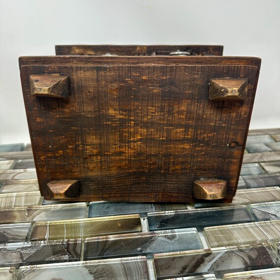 Rustic 3 Drawer Wood Treasure Chest Jewelry Box, Rust… - Gem