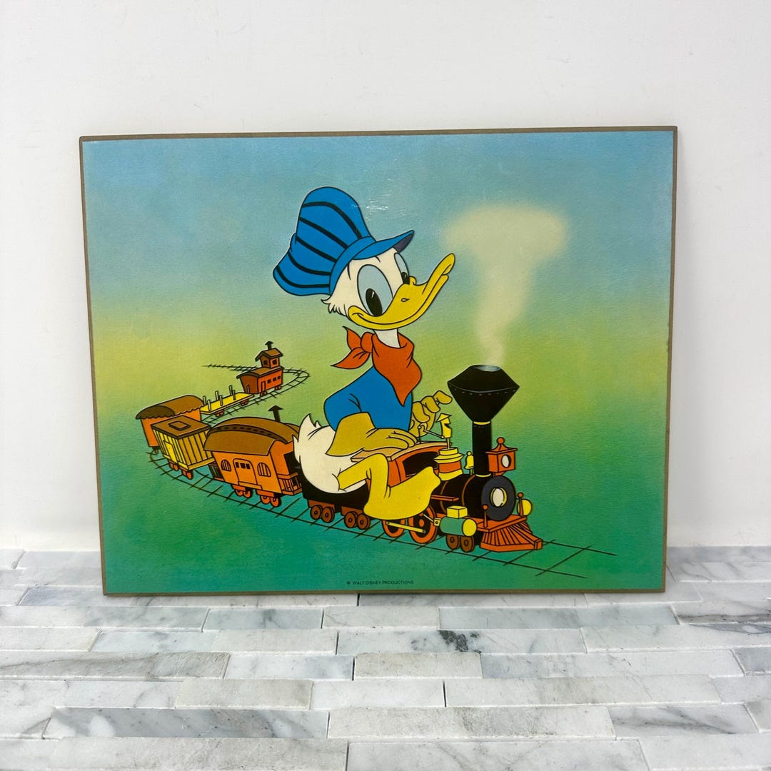 Walt Disney Donald Duck Wall Plaque 8x10, Vintage 1970s Child Small ...