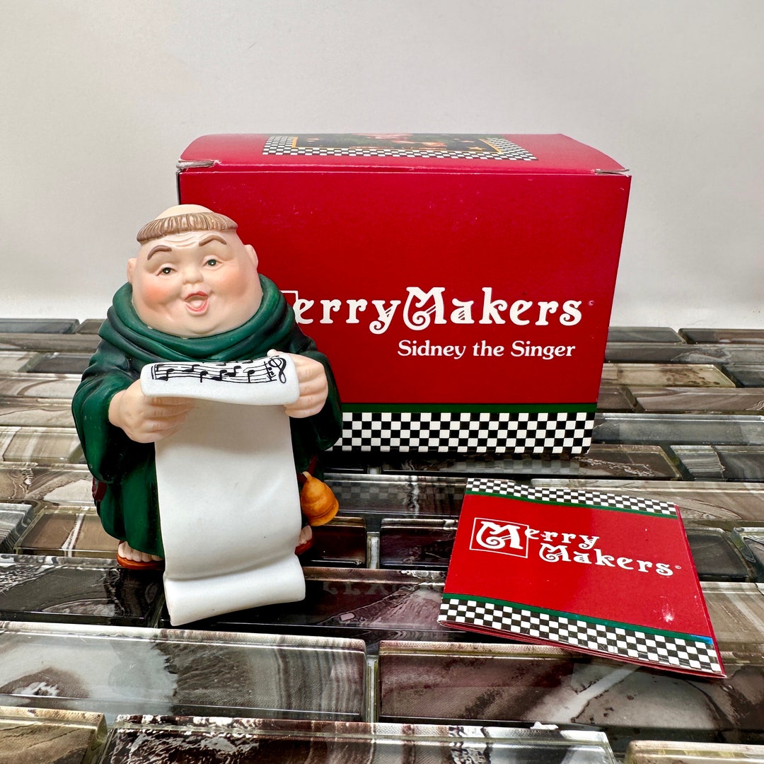 Dept 56 Merry Makers Sidney the Singer Figurine, Vintage Porcelain Monk ...