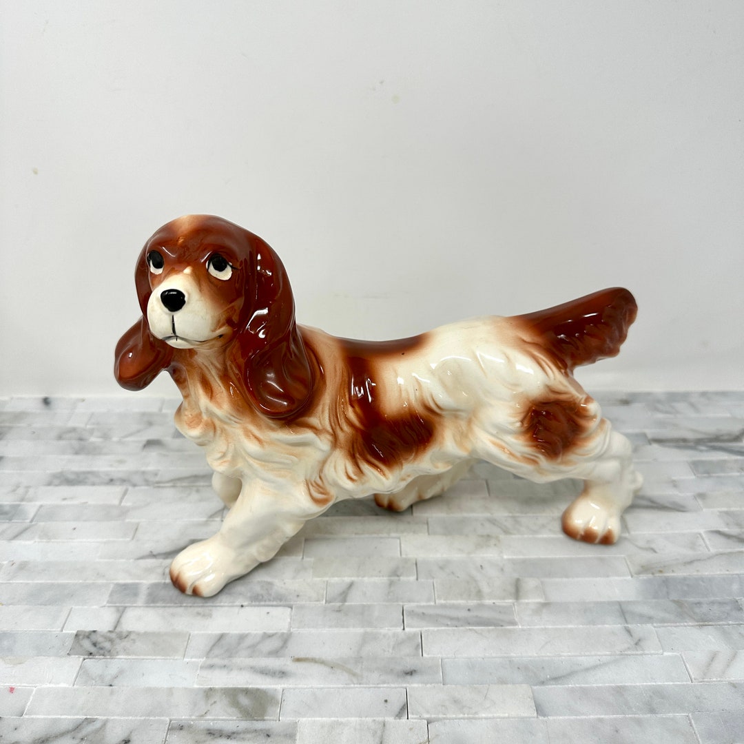 Cocker Spaniel Figurine Japan Red White Vintage 1950s 7 - Etsy