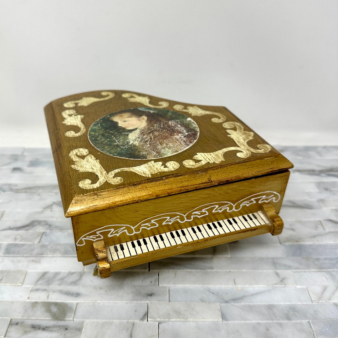 Holiday Imports Florentine Hand Painted Piano Music Jewelry Box Love ...