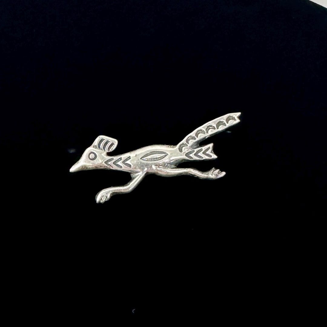 Silver Roadrunner Pin 2, Bird Lover Gift Vintage Silver Jewelry ...