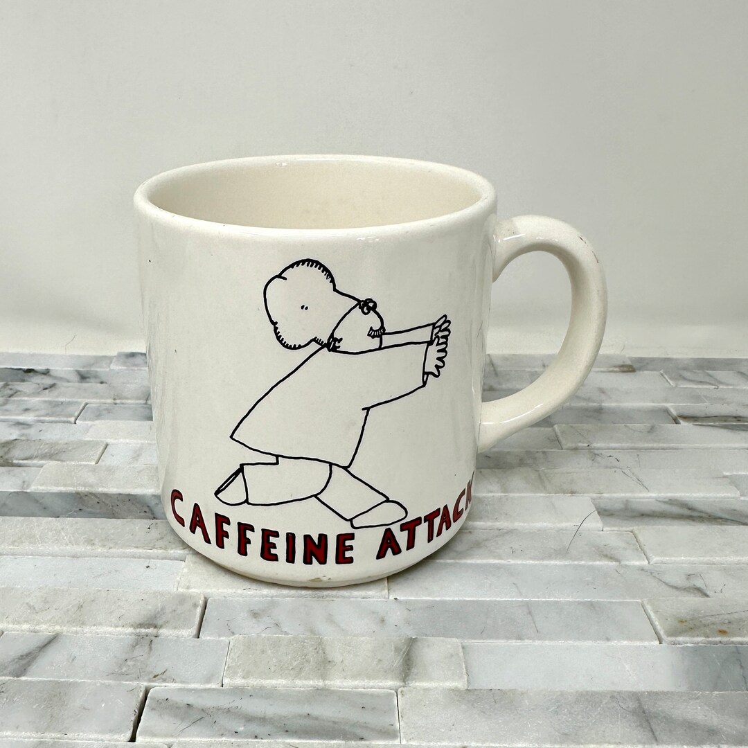 Barney Saltzberg Caffeine Attack Coffee Mug 12 Oz, Vintage Funny Comic ...