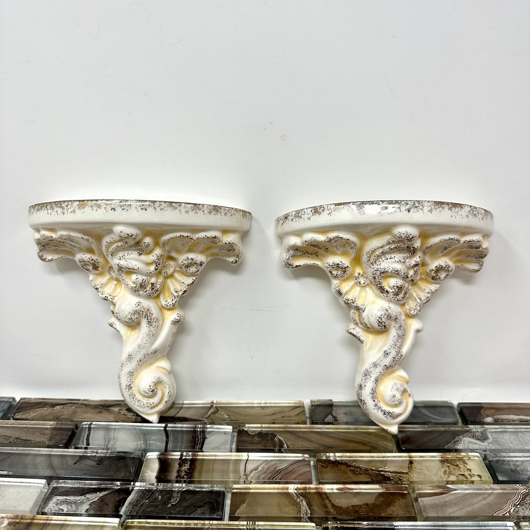 Lefton Wall Mount Floating Shelves 704, Vintage Glamour Wall Decor ...