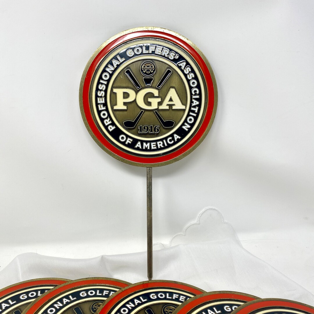 Vintage Enameled Brass PGA Tee Stake, Golfer Lover Gift for Dad ...