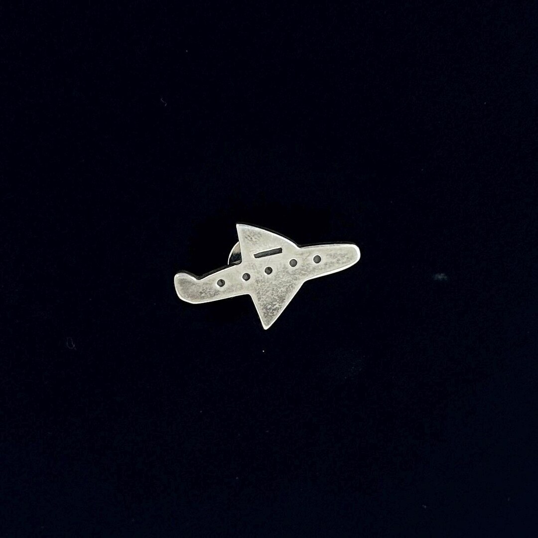 Vintage 925 Sterling Silver Airplane Tie Tack Pin, Small Pilot Aviation ...