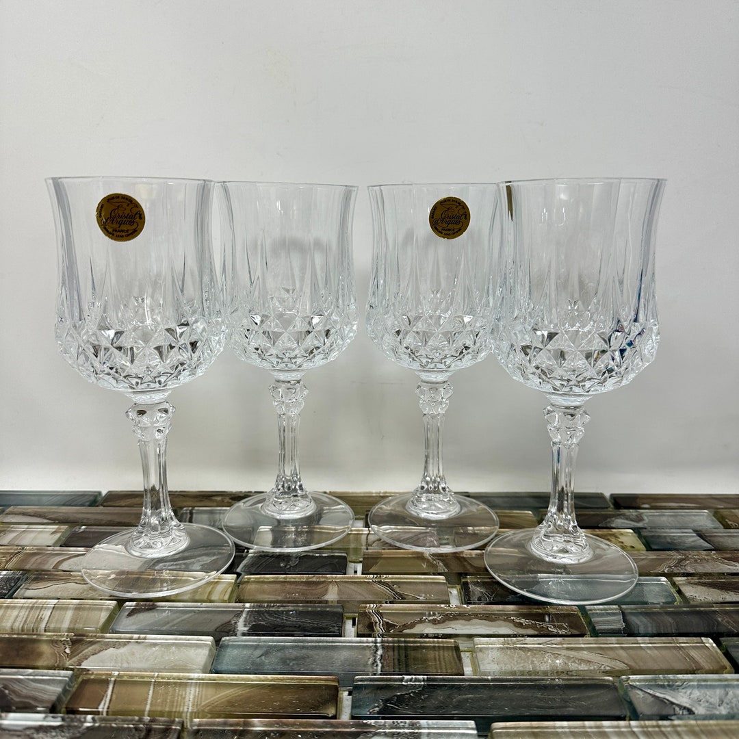 Cristal D'arques Durand Longchamp Water Goblets Set, Vintage Luminarc ...