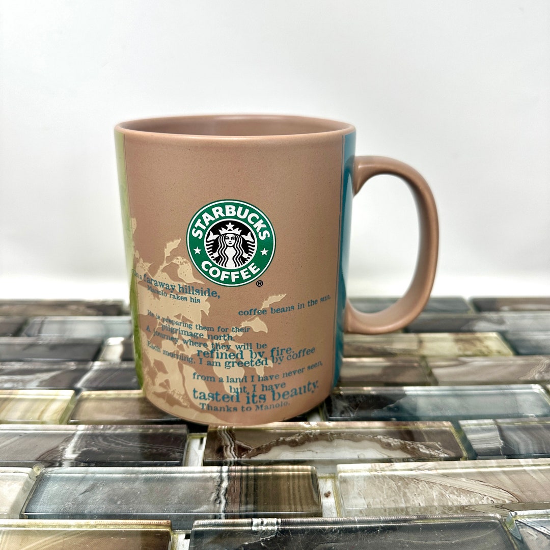 Starbucks Thanks to Manolo Coffee Mug, Vintage 2000s Ceramic Brown ...