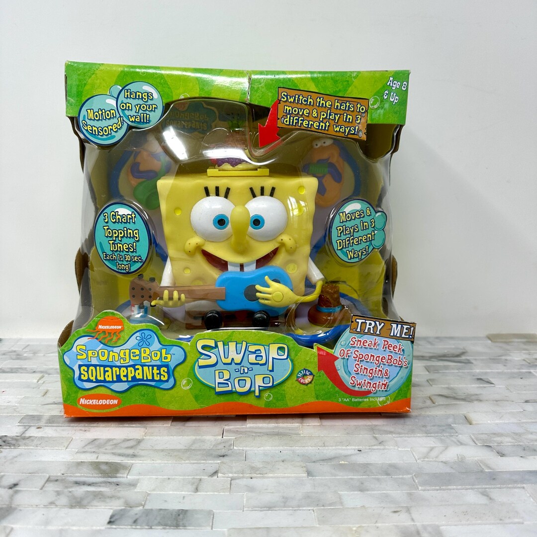 Spongebob Swap N Bop NIB, Vintage Nickelodeon Spongebob Squarepants ...