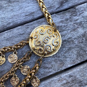 Edouard Rambaud Paris Byzantine Coin Charm Medallion Convertible Belt ...