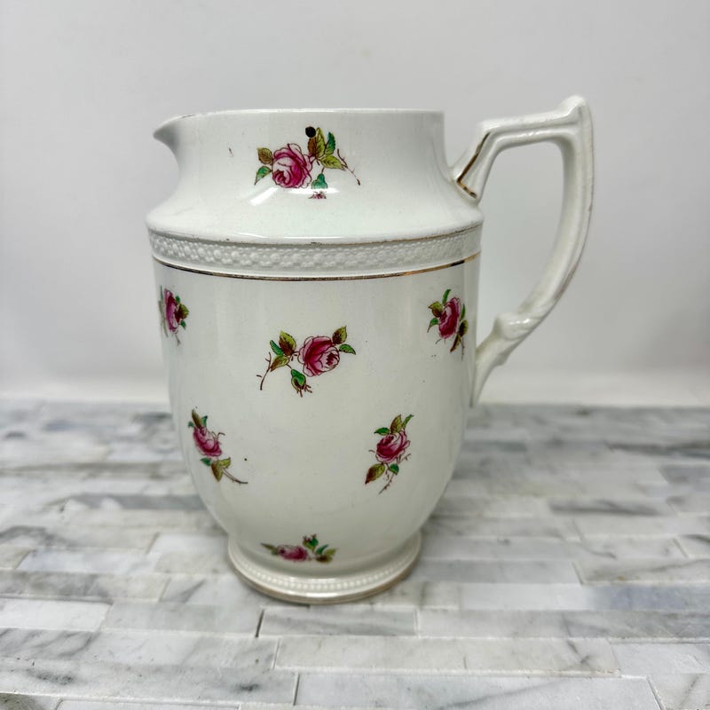 Pink Rose Pitcher - Etsy