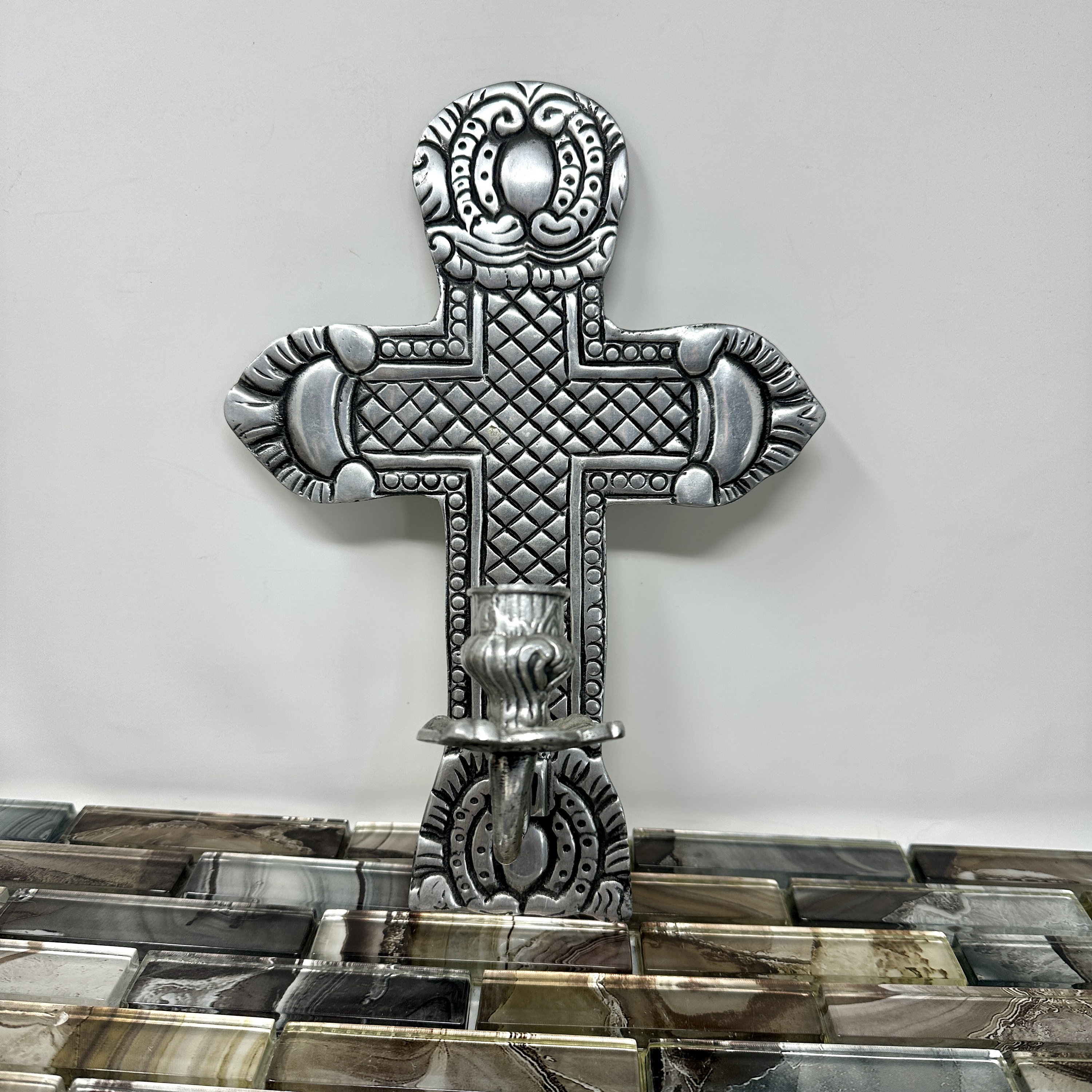 Large Silver Wall Cross