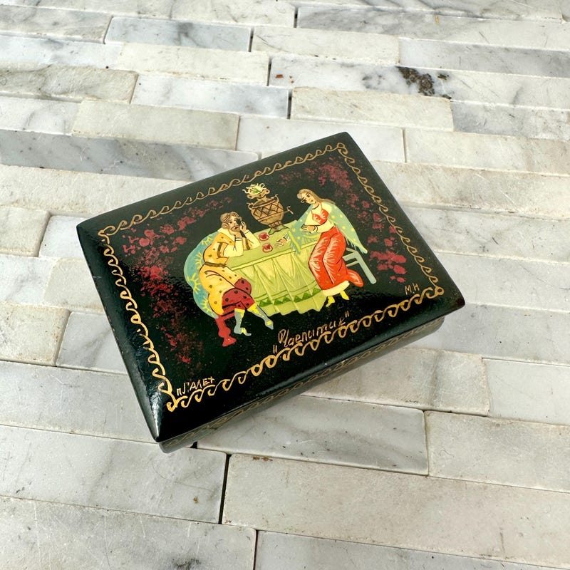 Lacquer Trinket Box - Etsy