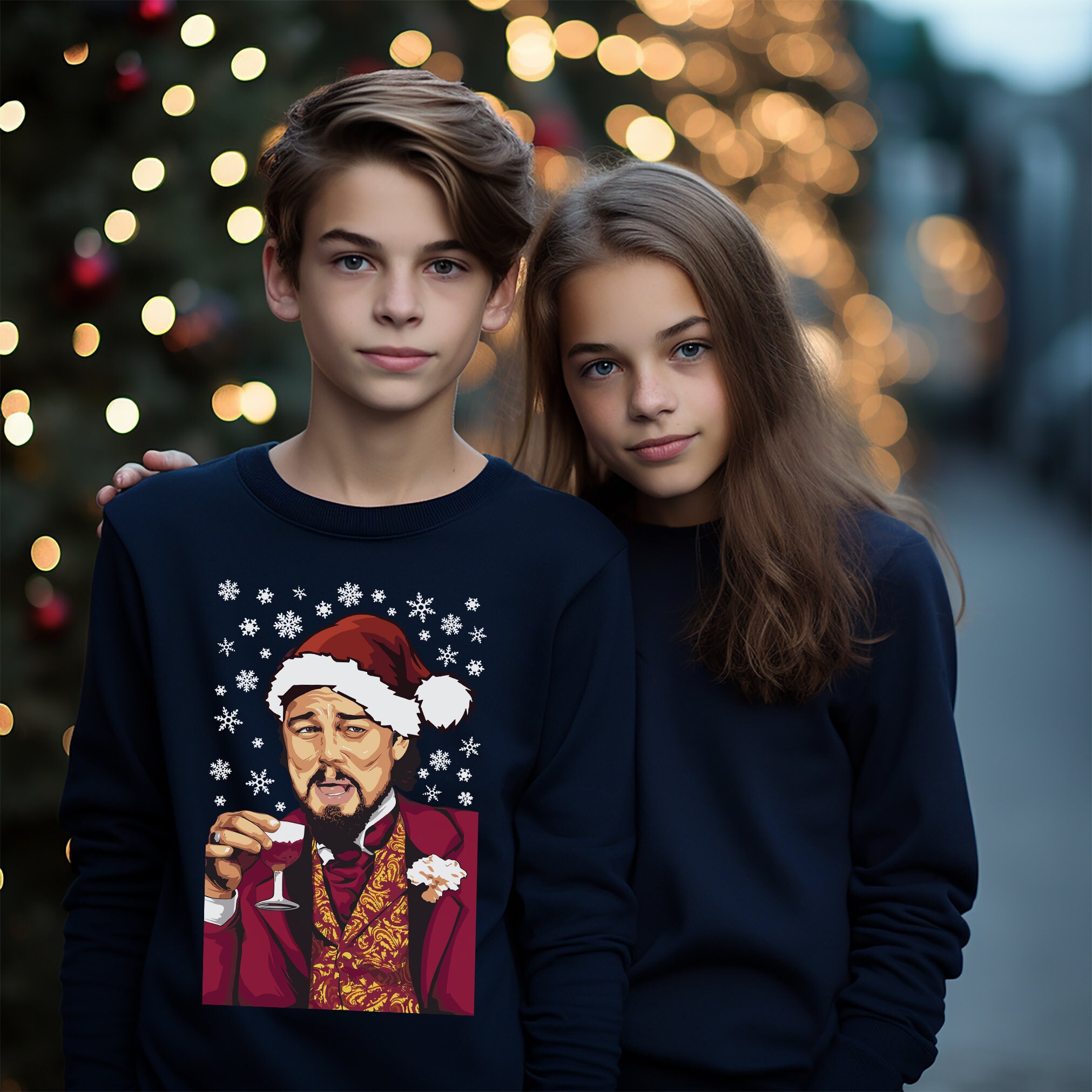 Leonardo Dicaprio Meme Christmas Sweatshirt: Funny Holiday Jumper - Etsy