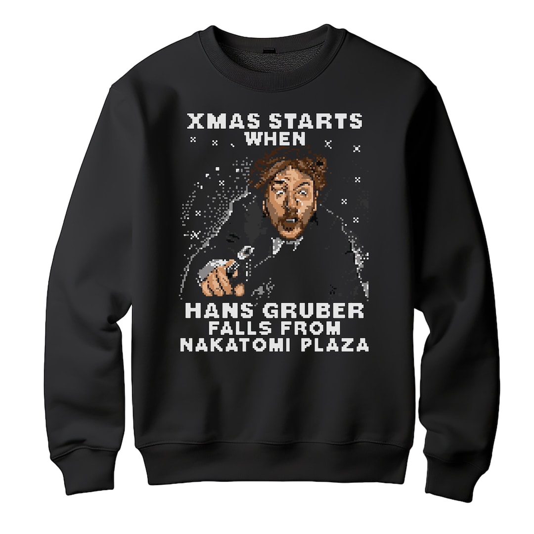 Hans Gruber Christmas Sweatshirt: Funny Die Hard Movie Jumper - Etsy UK
