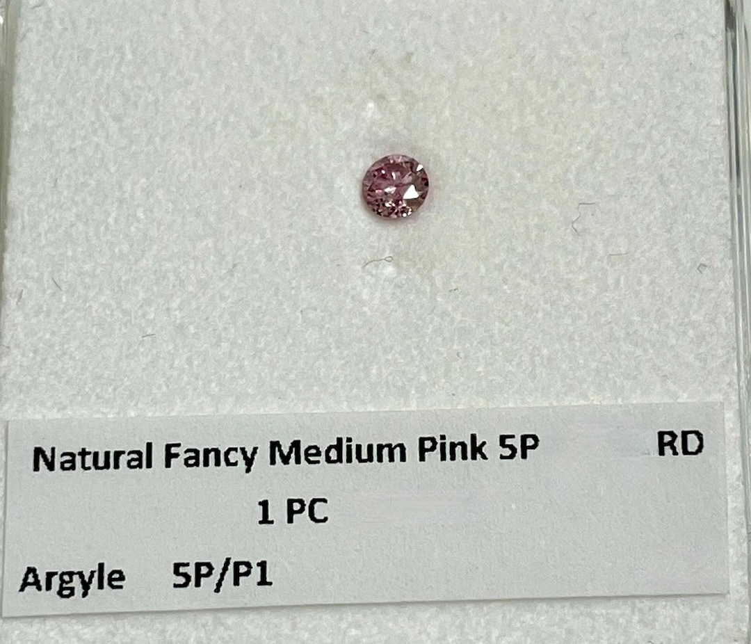 Argyle Pink Diamond 0.115 Ct 5P - Argyle Lot #, Natural Fancy Medium ...