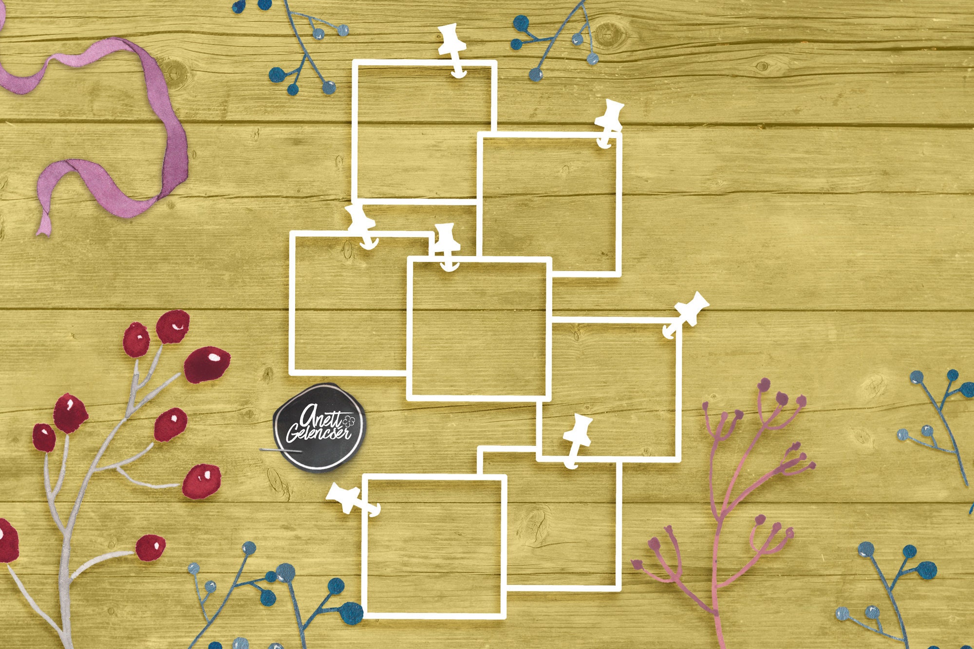 Paper frames with pins 120 cut file SVG Paper PNG PDF Dxf | Etsy