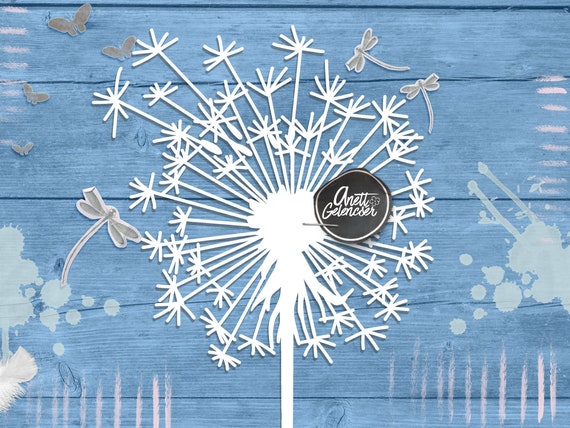 236 Dandelion Cut File SVG PNG PDF Dxf Silhouette Cameo - Etsy UK