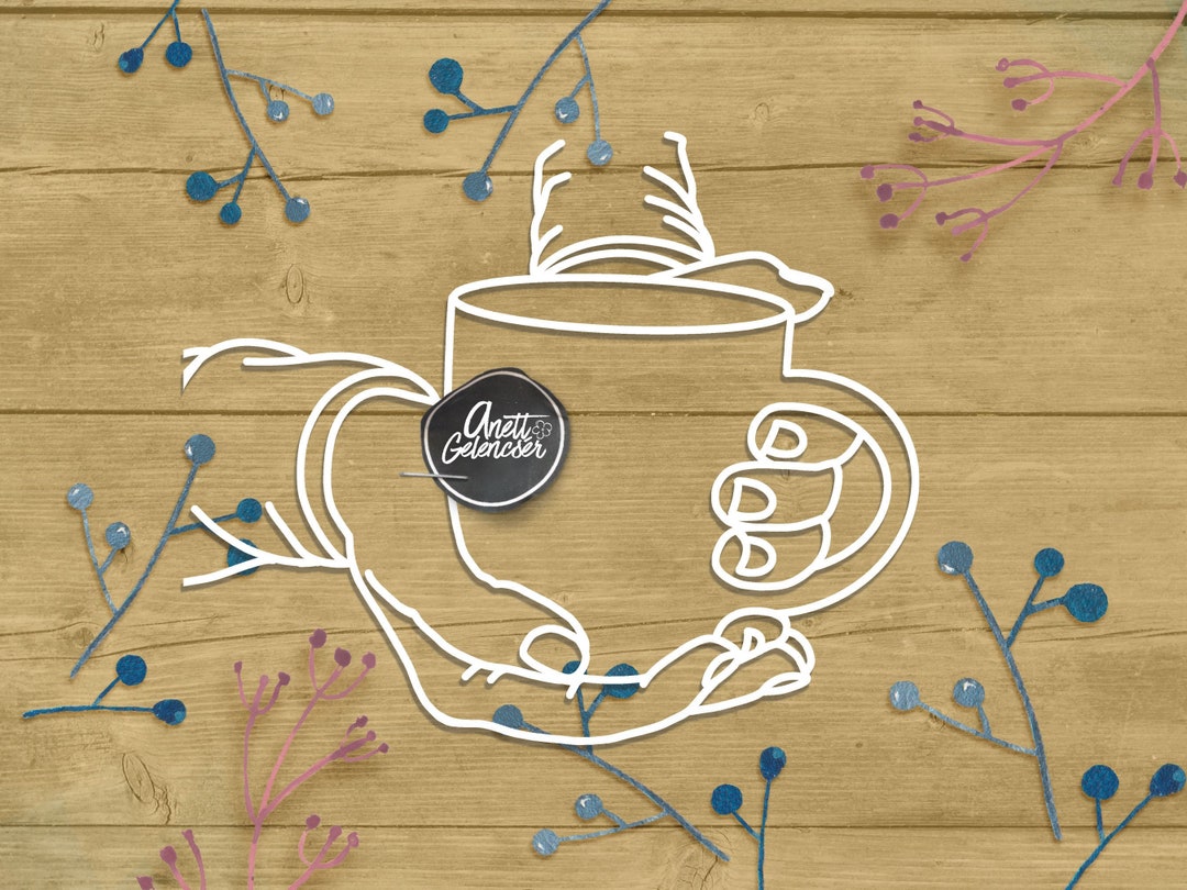 222 Coffee Time Cut File SVG, PNG PDF Dxf, Silhouette Cameo ...
