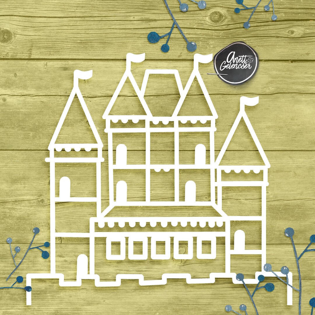 Princess Castle Cut File 144 SVG, PNG PDF Dxf, Silhouette Cameo ...