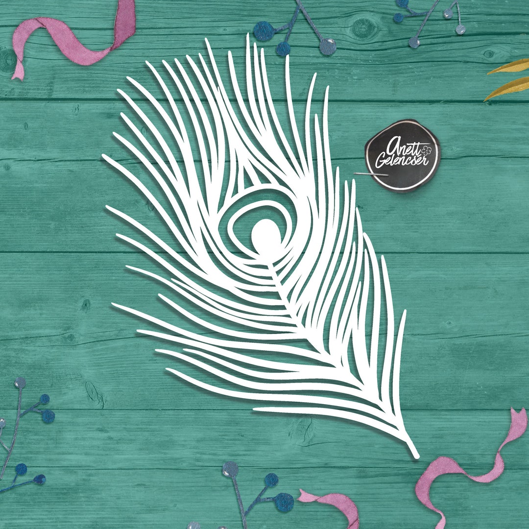 167 Peacock Feather Cut File SVG, PNG PDF Dxf, Silhouette Cameo ...