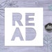 READ Cut File 188 Svg, Png PDF Dxf, Silhouette Cameo, Scrapbooking ...