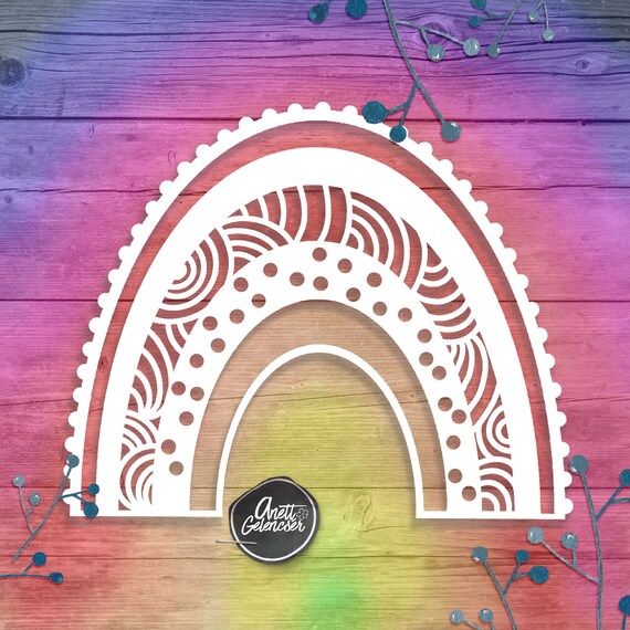 156 Rainbow Cut File SVG PNG PDF Dxf Silhouette Cameo | Etsy