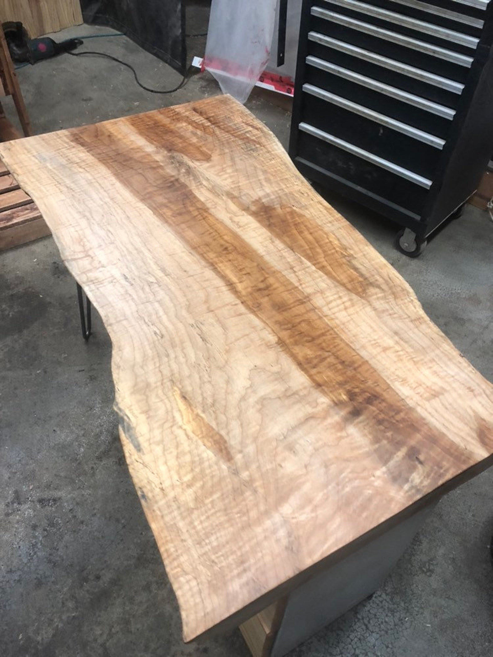 Spalted Maple Live Edge Desk - Etsy