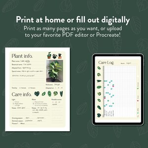 Houseplant Tracker Printable | Digital Download PDF | Plant Care ...